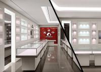 China Matte White Color Jewellery Display Cabinets With LED Lighting Decoration for sale