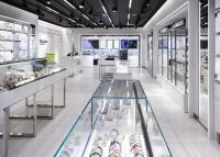 China Watch Showroom Display Cases White Painting Color With LED Spot Light for sale