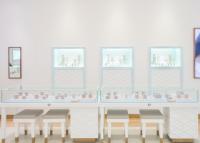 China Custom Jewelry Display Cases / Shop Display Cabinets Install With LED Strip Lights for sale