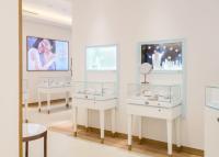 China Custom Jewelry Display Cases / Shop Display Cabinets Install With LED Strip Lights for sale