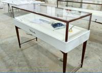 China Free 3D Design Glass Store Display Case Milk White Color Hidden LED Strip Lighting for sale