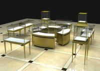 China Modern Luxury Stain Steel Jewellery Shop Display Counters Rectangle Square Shape for sale