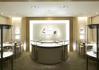 China Modern Luxury Stain Steel Jewellery Shop Display Counters Rectangle Square Shape for sale