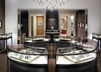 China Modern Luxury Stain Steel Jewellery Shop Display Counters Rectangle Square Shape for sale