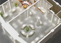 China Gold Stainless Steel Retail Glass Display Cases Luxury Wood Combined With Mirror for sale