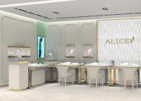 China Matte Pure White Jewellery Shop Display Cabinets Custom Size For Shopping Mall for sale
