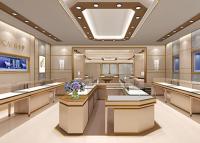 China Large Space Modern Style Showroom Display Cabinets Lacquer Finish Color for sale