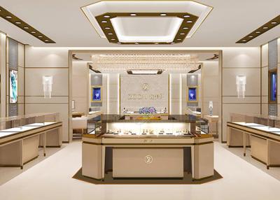 China Large Space Modern Style Showroom Display Cabinets Lacquer Finish Color for sale