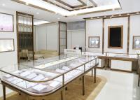China Luxury Design Showroom Display Cases Eco - Friendly Material Covered With Glass Panels for sale