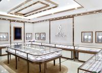 China Luxury Design Showroom Display Cases Eco - Friendly Material Covered With Glass Panels for sale