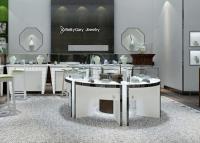 China Modern White Color Round Circle Jewellery Display Counter / Retail Display Cases for sale