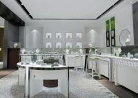 China Modern White Color Round Circle Jewellery Display Counter / Retail Display Cases for sale