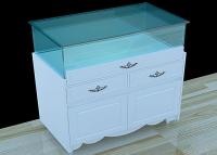 China White Lacquer Painting Custom Glass Display Cases Wooden Display Plinth for sale