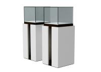 China Convenient Storage Exhibition Display Plinths In White / Black Lacquer Finish for sale