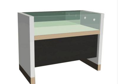 China White Black Wooden Glass Display Counter For Jewelry 1200 X 550 X 900MM for sale
