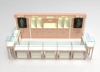 China Wooden Glass Beige Color Jewellery Shop Display Cabinets , Jewelry Display Plinths for sale