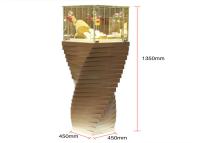 China Wooden Custom Glass Display Cases With 6MM Glass Open Door Matte Brown for sale