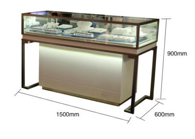 China Pre - Assembled Structure Jewelry Store Display Cases With Stainless Steel Frame for sale