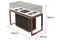 China Brown + Mirror Rose Gold Jewelry Display Cases , Diamond Jewelers for sale