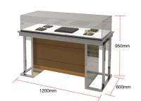 China Commercial Jewelry Display Cases , Stainless steel wooden Jewellery Counters for sale