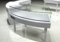 China Modern Wave Shape Wooden Glass Showcase For Jewelry / Watch Store for sale