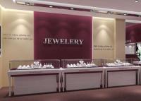 China Wooden MDF + Tempered Glass Jewelry Display Cases With Light for sale