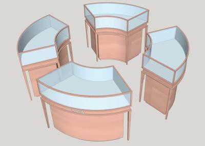 China Fashion Jewellery Shop Display Counters With 6MM Super White Tempered Glass for sale