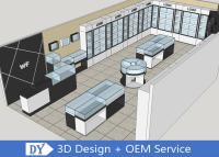 China Simple Jewellery Showroom Furniture With Led Lights For Decorated for sale