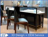 China Simple Nice Black Color Jewelry Counter Display With Cabinets for sale