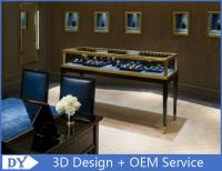 China Simple Nice Black Color Jewelry Counter Display With Cabinets for sale