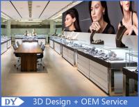 China High End Stainless Steel Frame Jewelry Display Counter with Glass for sale