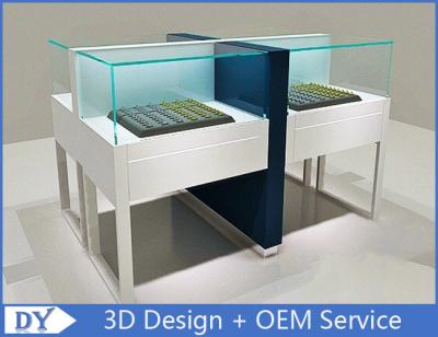 China Big Size White Jewelry Display Cases With Lock / Jewellery Display Cabinets for sale