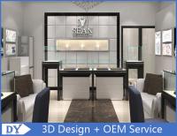 China Customized Store Jewelry Display Cases With S / S + Wooden + Glass Material for sale