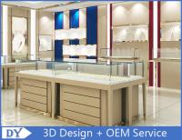 China Jewellers Showroom / Jewelry Display Cases Beige With Lacquer Finished Attractive for sale