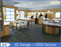 China Elegant S / S Store Jewelry Display Cases 3D Design Beige + Matte White for sale