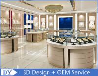China High End Store Jewelry Display Cases , Wood Gold Shop Jewelry Showroom Furniture for sale