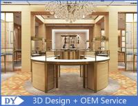 China OEM Modern Round Shape Jewellery Shop Display Counters In Stain steel MDF for sale