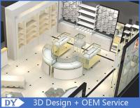 China Customized Large Space Store Jewelry Display Cases Curve Or Oblong Shape for sale