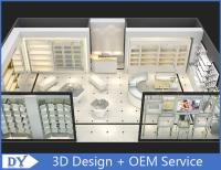 China Customized Large Space Store Jewelry Display Cases Curve Or Oblong Shape for sale