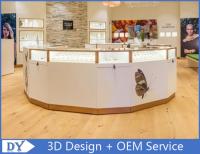 China Custom Rose Gold Frame Jewellery Shop Display Counters Pre - assembly Structure for sale