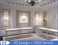 China Rectangle Glass Commercial Jewelry Display Cases With Gold Leg Fully Assembly for sale