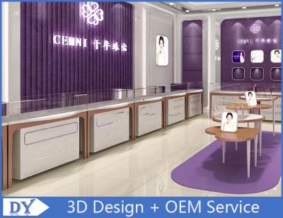 China Rose Gold Stainless Steel Showroom Display Cases / Jewellery Display Cabinets for sale