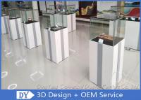 China MDF Glass Jewelry Display Case With Light / Museum Display Pedestals for sale