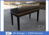 China Black Wooden Custom Glass Display Cases , Exhibition Display Counter‎ for sale