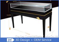 China Fashion Custom Glass Display Cases / Glossy Black Wooden Exhibition Display Plinths for sale
