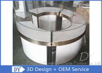 China Round Shop S / S Glass Jewelry Display Cases 1325 X 550 X 1000 MM for sale