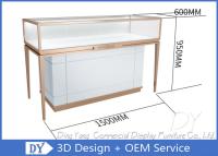 China Luxury Rose Gold Stainless Steel Jewellery Display Cabinets For Retail Shop for sale