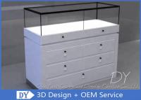 China Standard Custom Glass Display Cases With Base Plinth / Drawers for sale