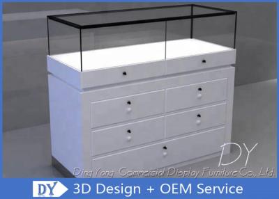 China Standard Custom Glass Display Cases With Base Plinth / Drawers for sale