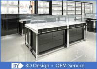 China OEM Glossy Black Stainless Steel Showcase Display For Jewelry for sale